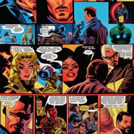 elaborate comic art image of Tony Stark IN THE MARVEL COMICS UNIVERSE ...