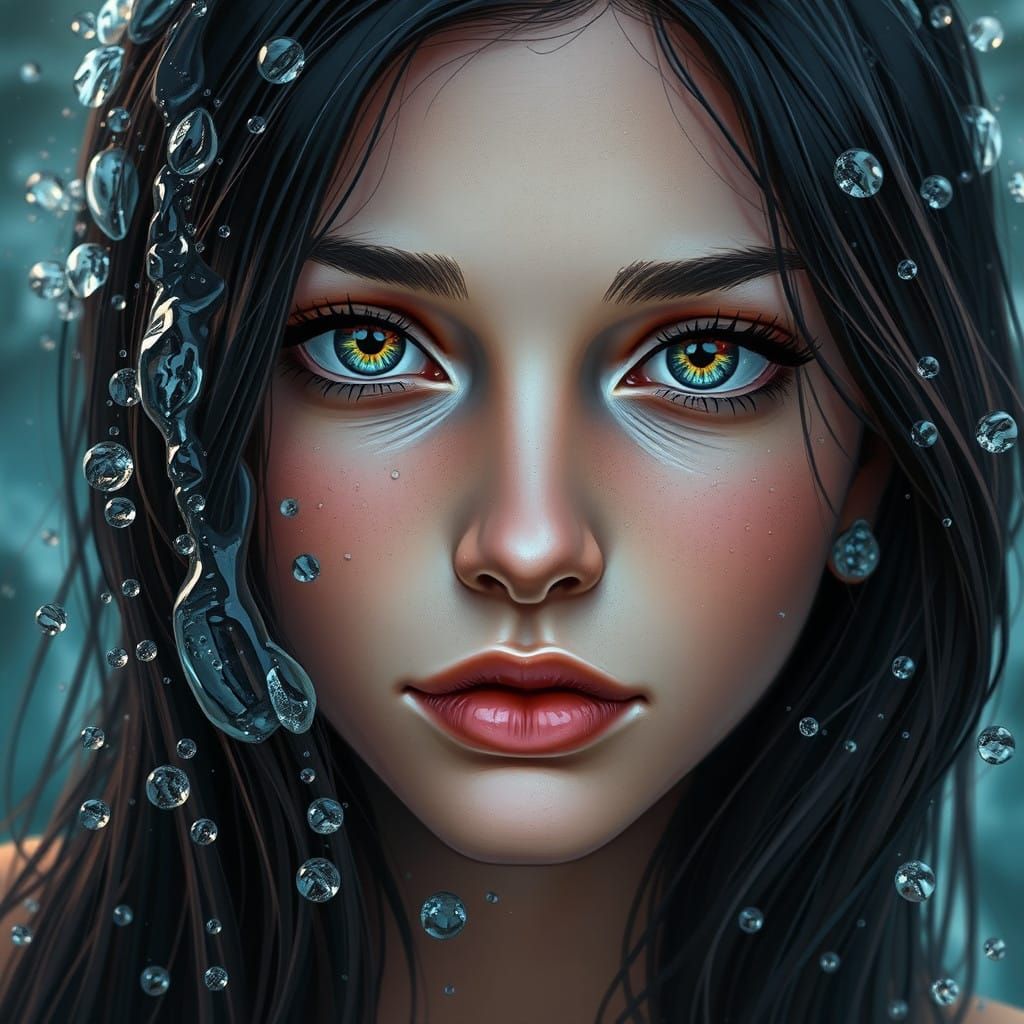 Kirra Anne ramirez splash face - Surreal Young Woman Faces W...