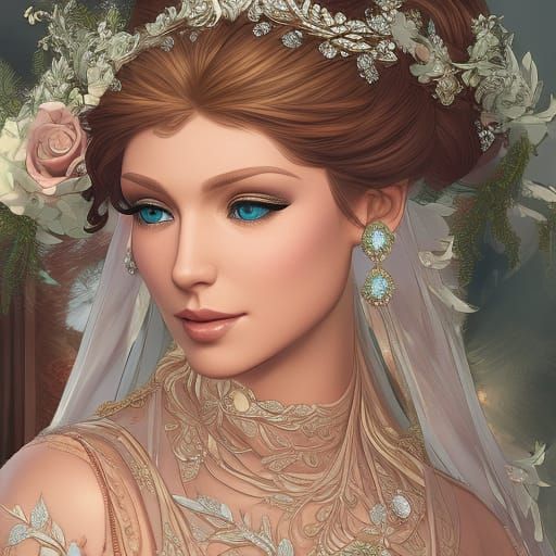 Blushing bride - AI Generated Artwork - NightCafe Creator