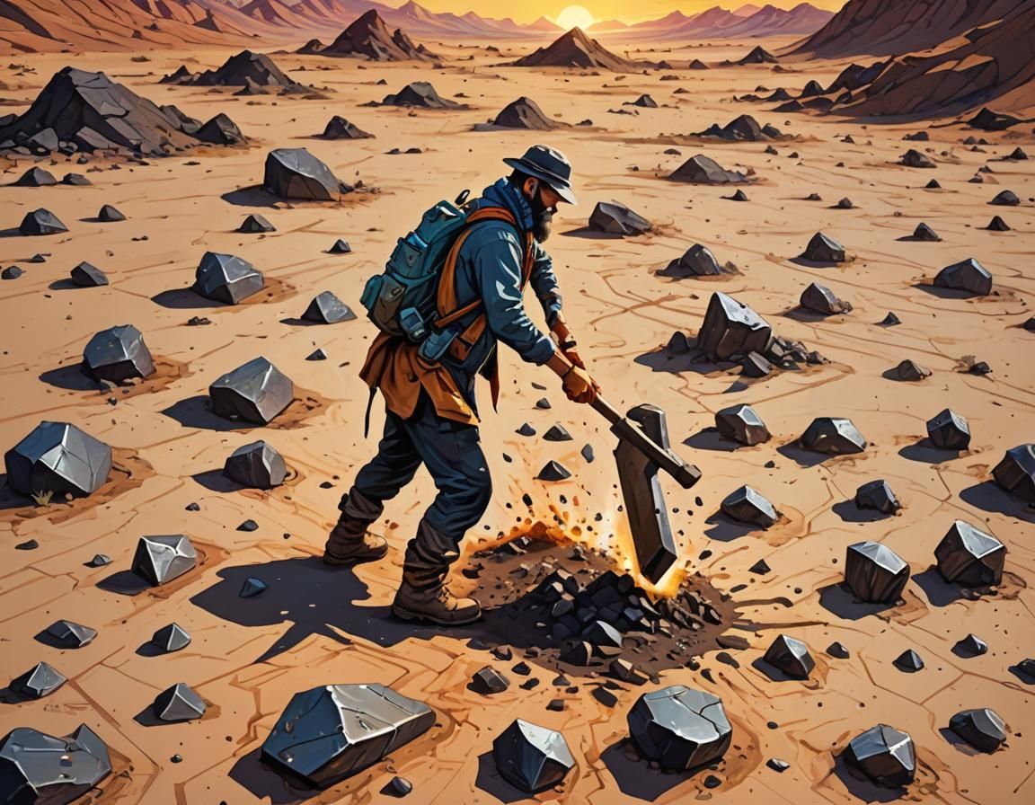 Meteorite hunter - AI Generated Artwork - NightCafe Creator