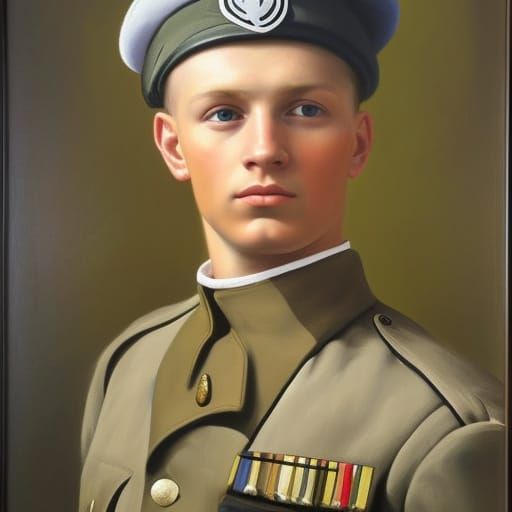 Magic of a WW2 soldier - AI Generated Artwork - NightCafe Creator