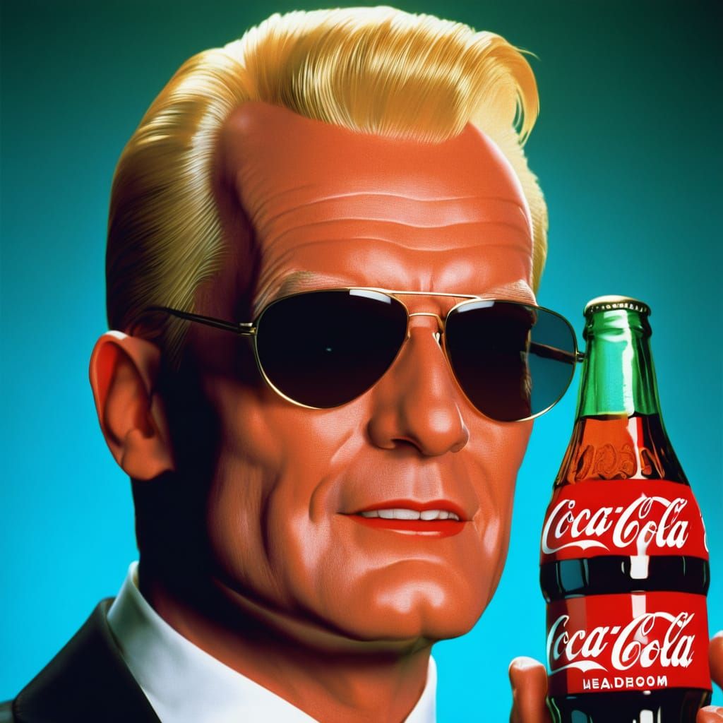 Max Headroom Coca Cola Ad - 80s Retro Advert in Neon Lights