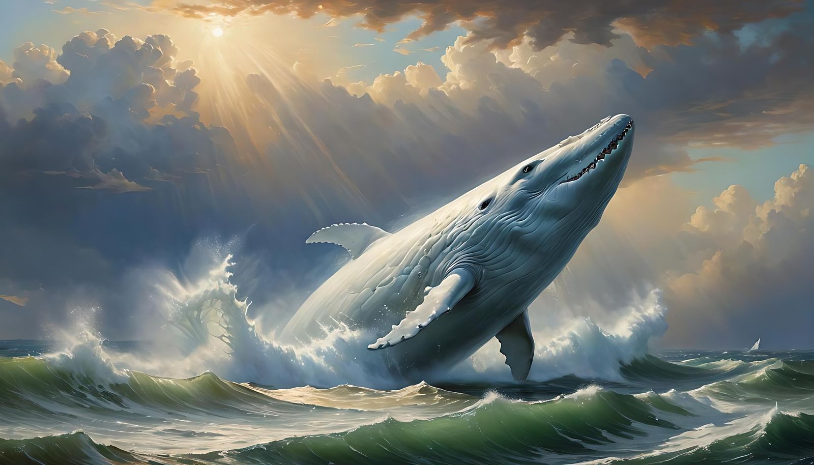 A Great White Whale - AI Generated Artwork - NightCafe Creator
