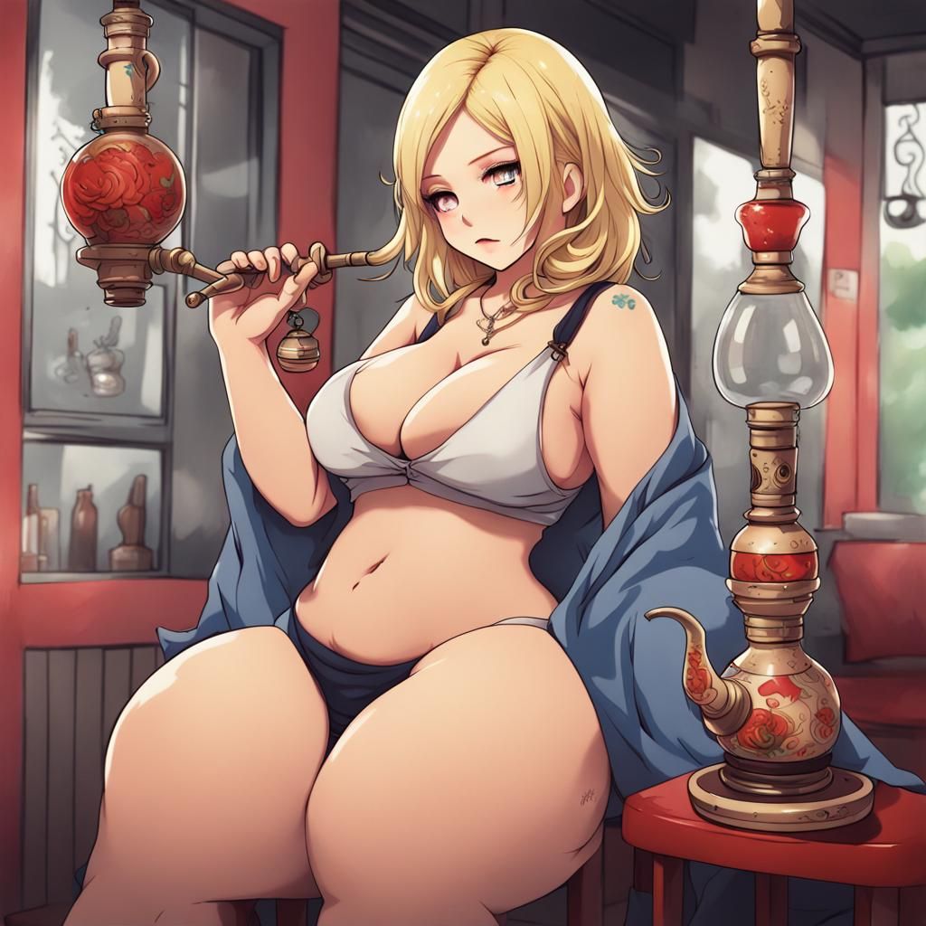 Chubby hookah girl - AI Generated Artwork - NightCafe Creator