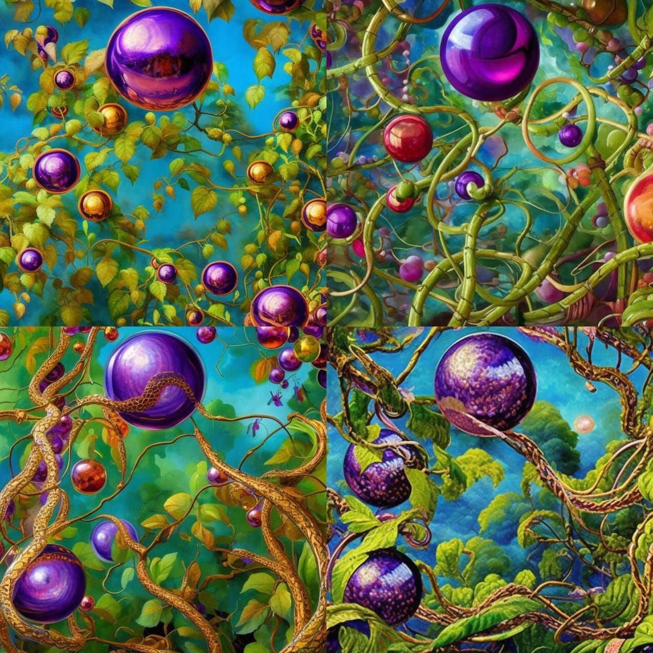 Alien grapes - AI Generated Artwork - NightCafe Creator