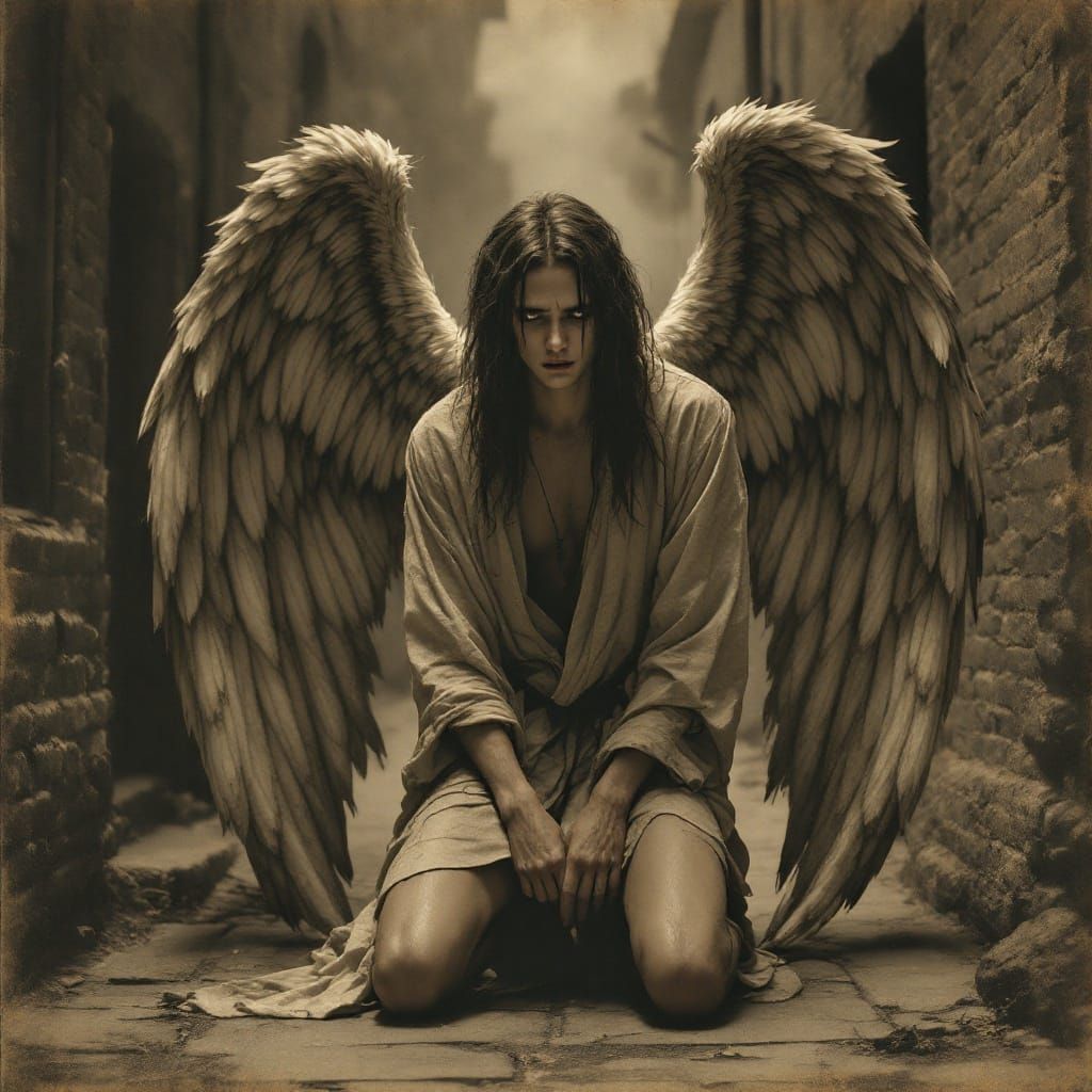 Melancholic Angel 250506 - A Victorian Angel's Lament in Sep...