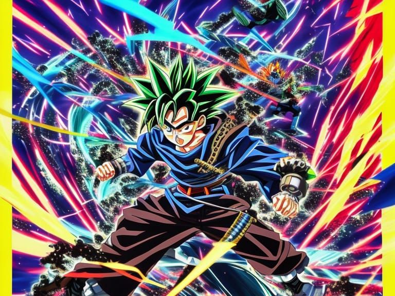 Killua and Goku . Make the best action fight scene billboard poster ...