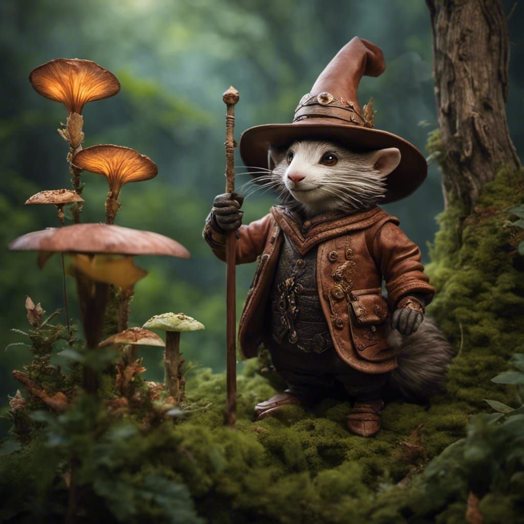 The grey mink wizard - AI Generated Artwork - NightCafe Creator