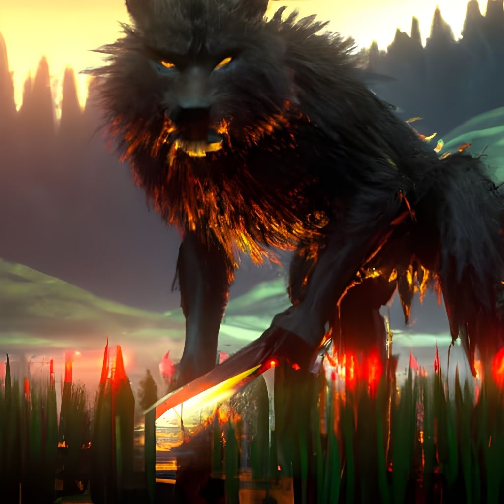 Cinder Ash Wolf - AI Generated Artwork - NightCafe Creator