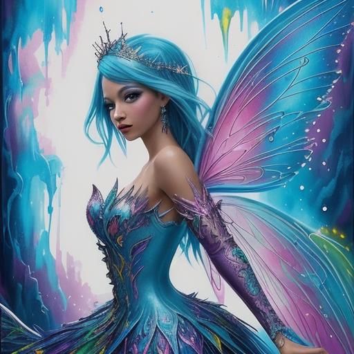 Amazingly Stunningly Beautiful colorful fancy fantasy fairy with ...