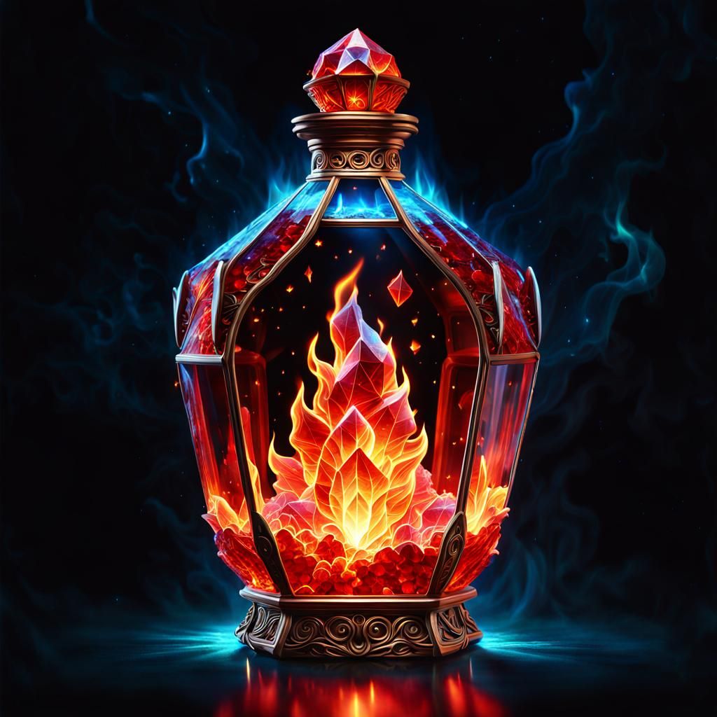 Magical Fire Potion - AI Generated Artwork - NightCafe Creator