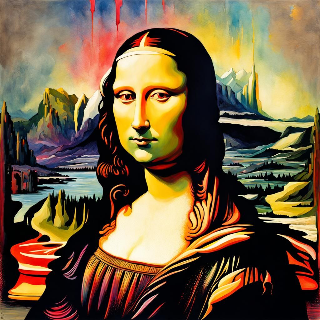 Colourful Mona Lisa - AI Generated Artwork - NightCafe Creator