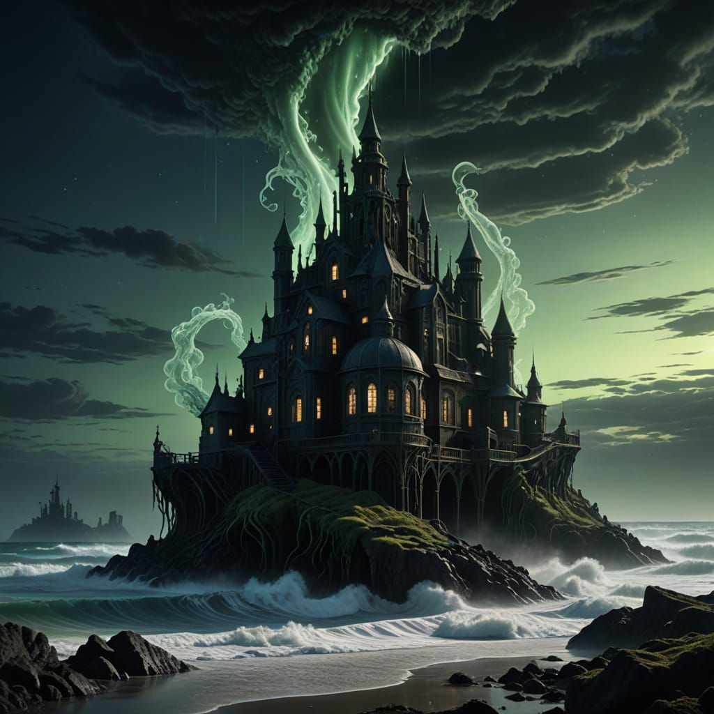 Ethereal Tendrils of Fog Entwined with Glass and C... - AI Art