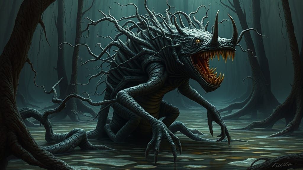 evolution. bunyip - Primordial Bunyip Emerges from Swamp, Tw...