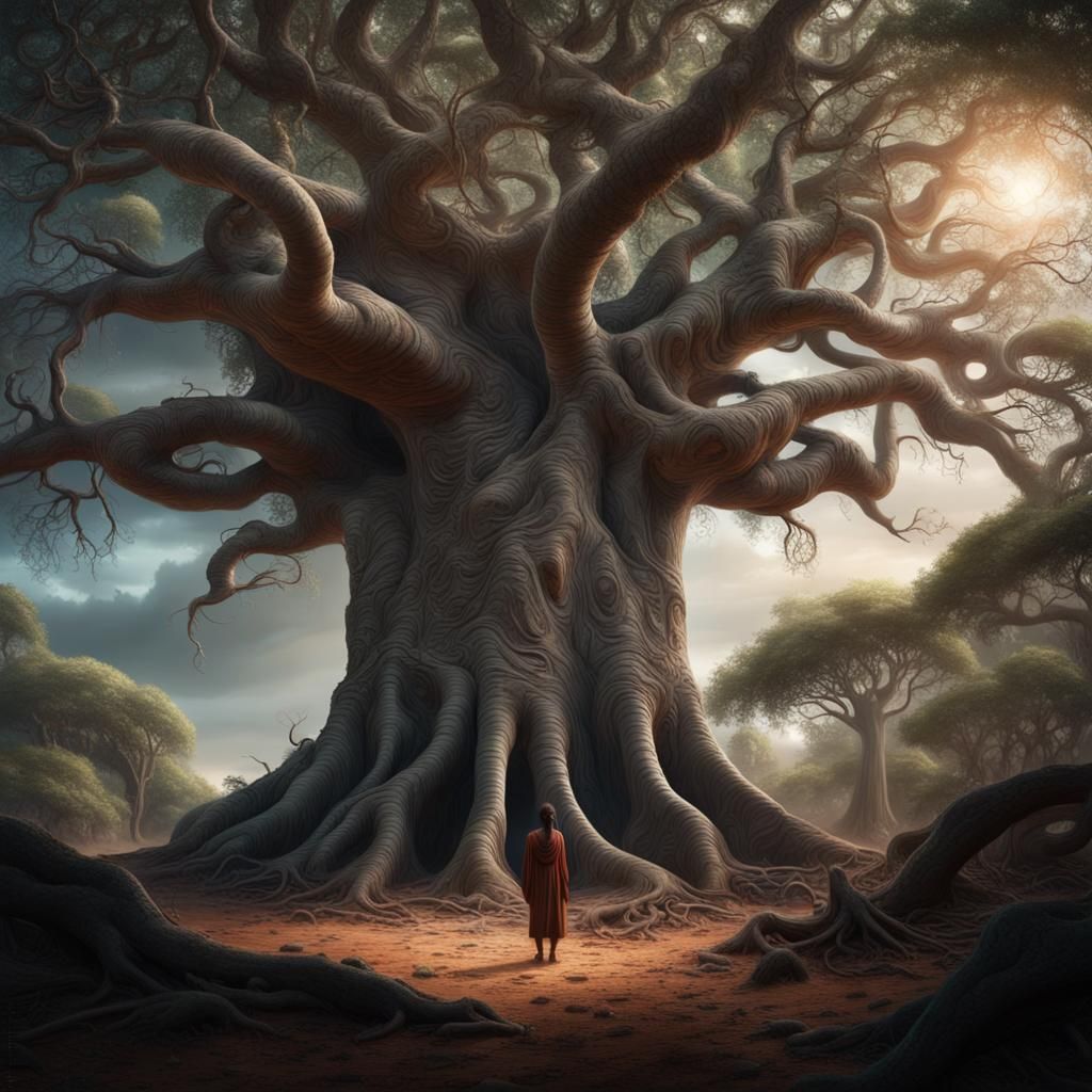 The Baobab Tree - AI Generated Artwork - NightCafe Creator