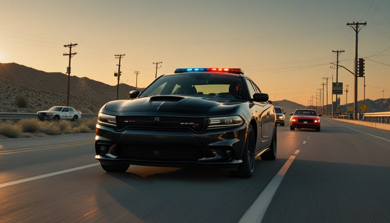 High-Octane Dodge Charger Pursuit in Cinematic Fil... - AI Art