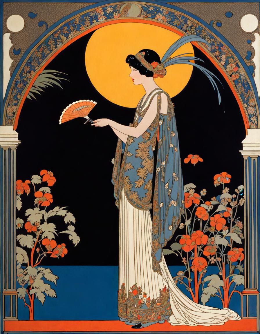art by George Barbier - AI Generated Artwork - NightCafe Creator