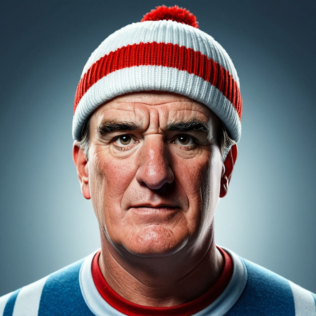 Wally from Where's Wally? Comic Portrait - AI Art