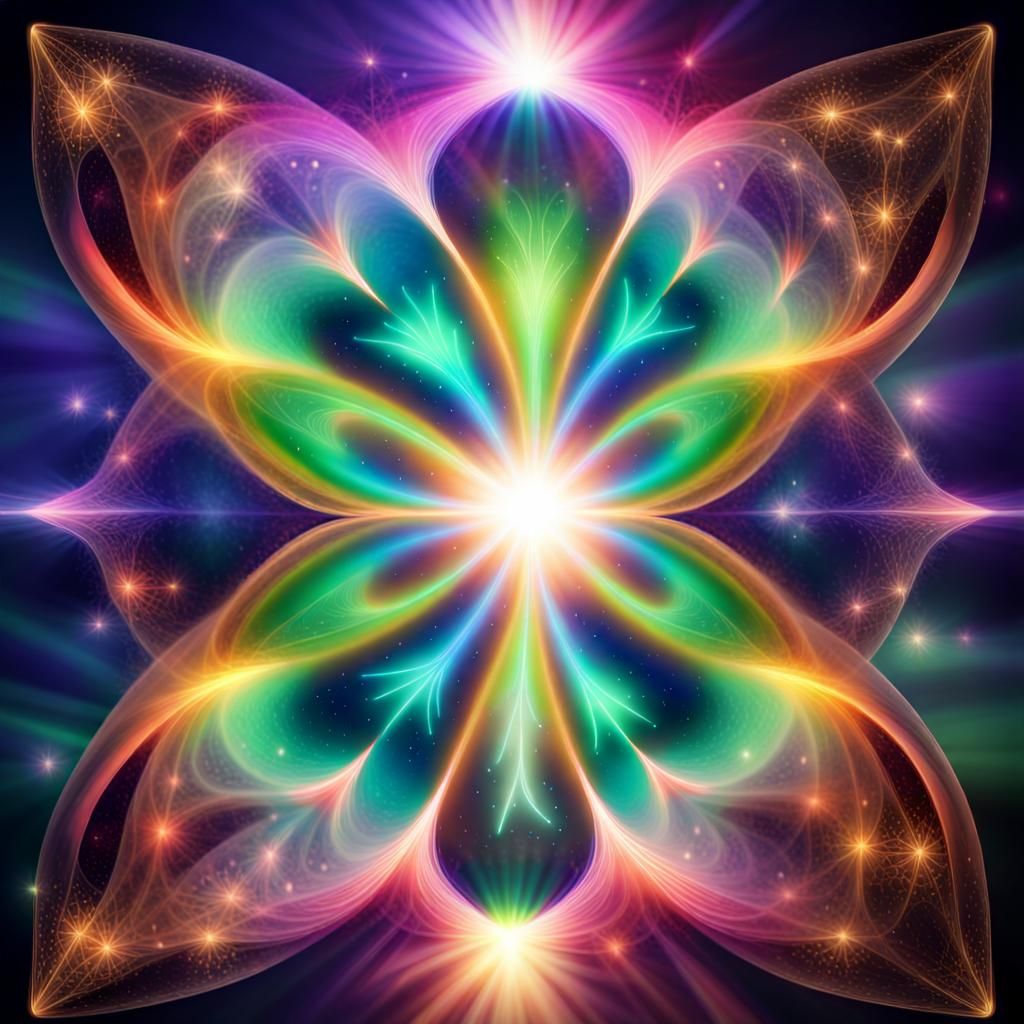 quantum harmonic vibration, liberation love peace, aurora detailed 8K ...