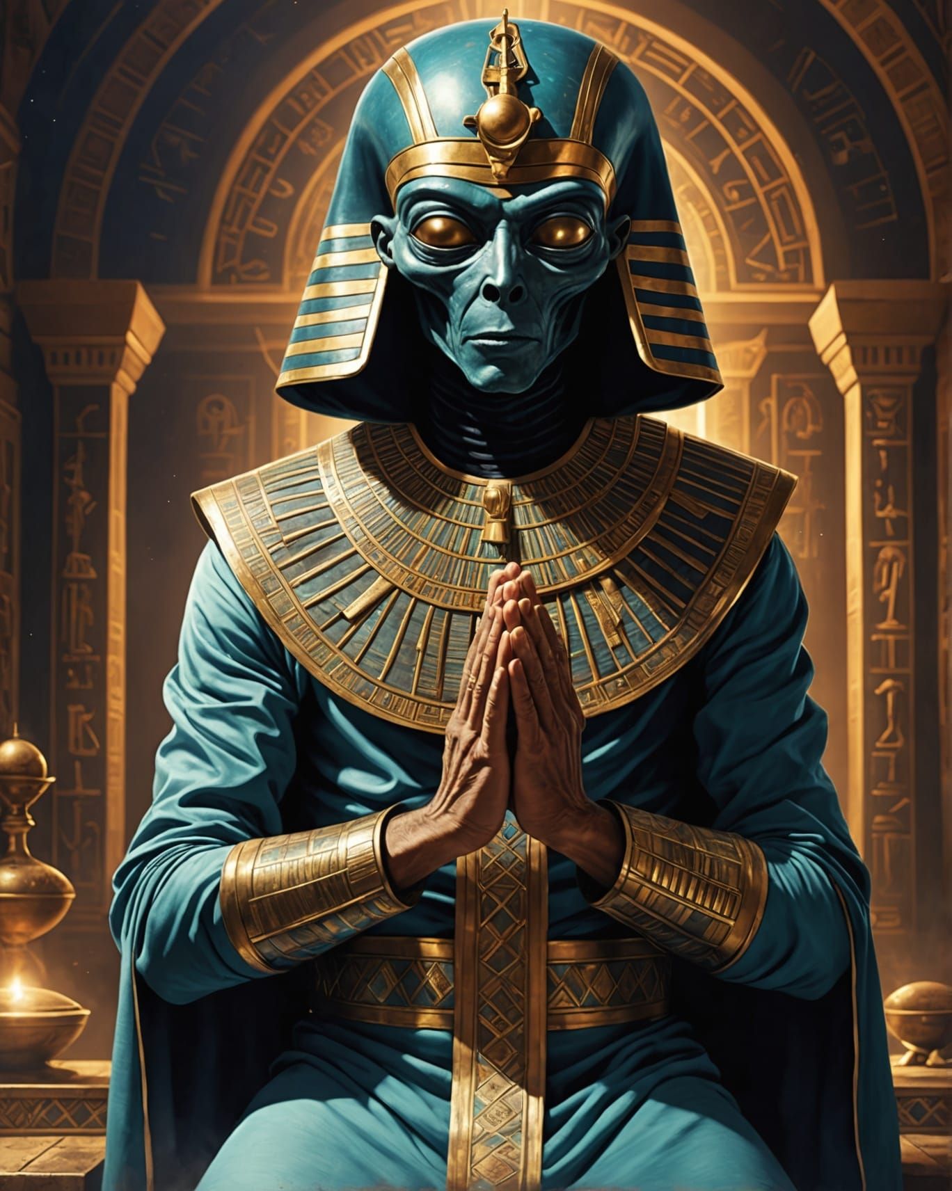 Ancient Prayer II - AI Generated Artwork - NightCafe Creator