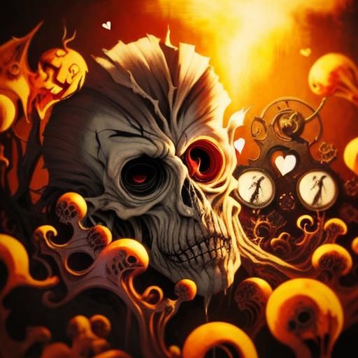 Distorted Figure in Dark Surrealism Art - AI Art