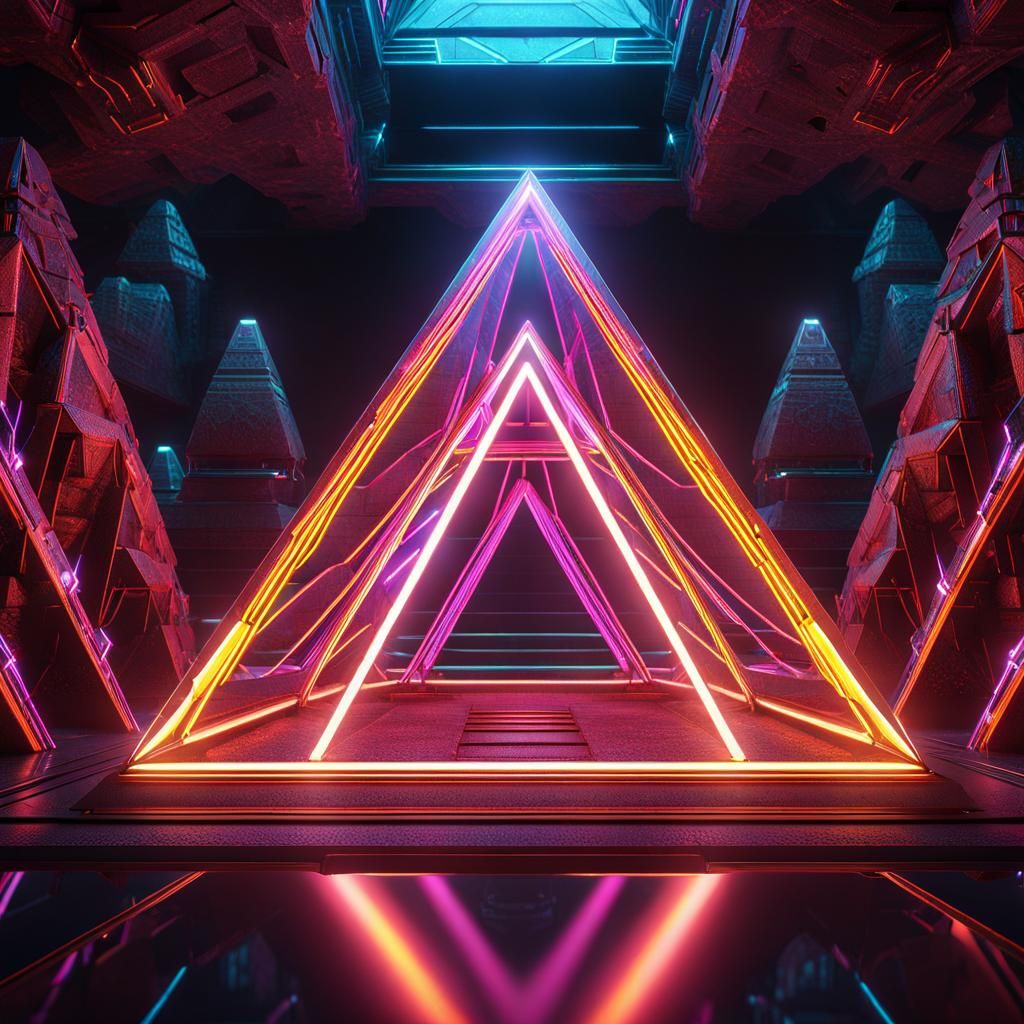 Pyramid Underground - AI Generated Artwork - NightCafe Creator