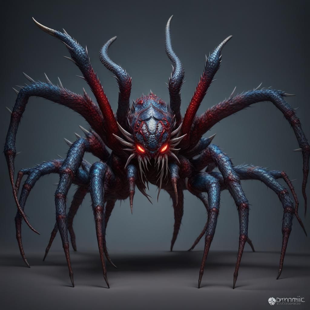 Dragon-Spider Version 2 - AI Generated Artwork - NightCafe Creator