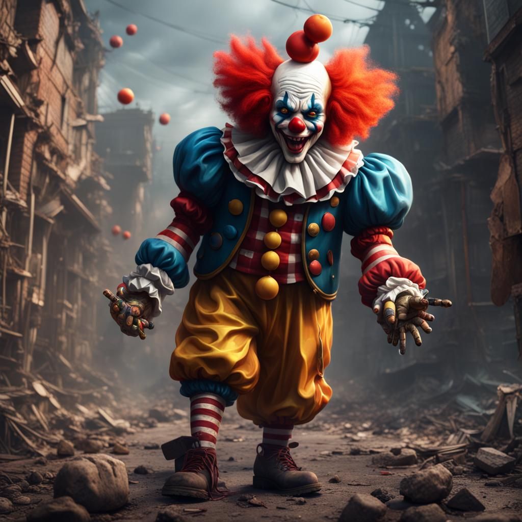 bomb clown - AI Generated Artwork - NightCafe Creator