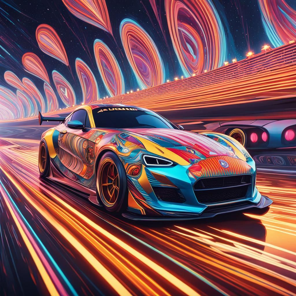 glitch race track - AI Generated Artwork - NightCafe Creator