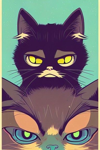 The Grumpy Little Cat, hyperdetailed 8k resolution concept art Dan ...