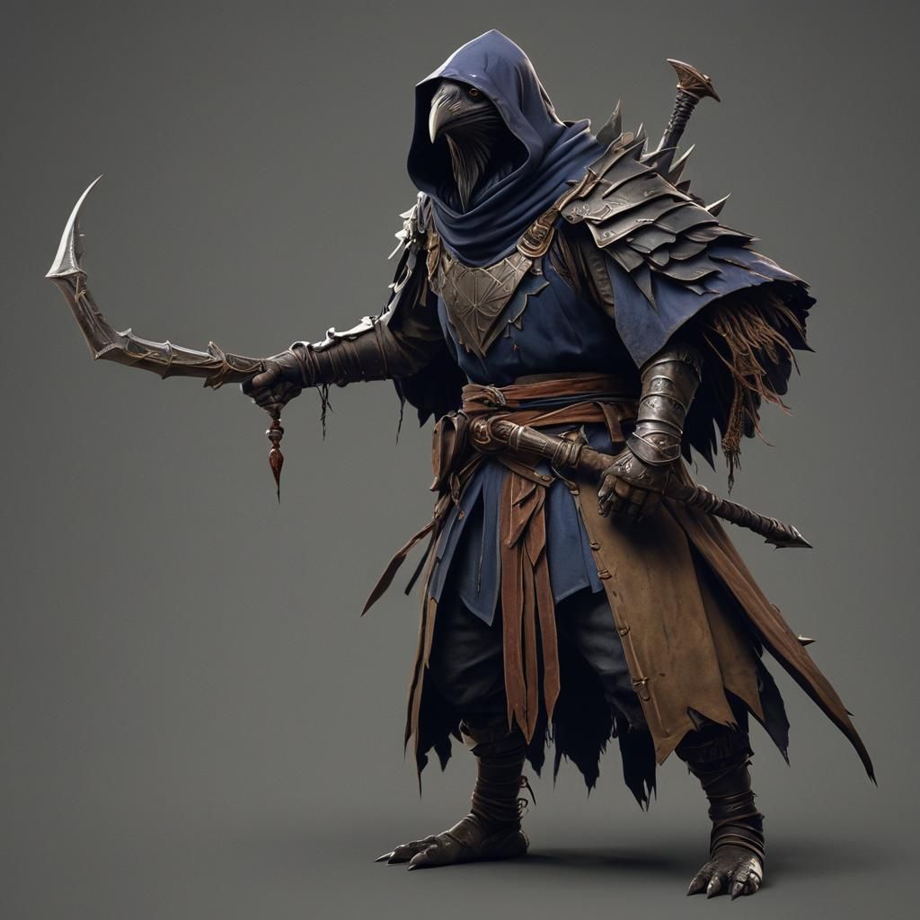 short Kenku dnd fantasy character in armor. - AI Generated Artwork ...