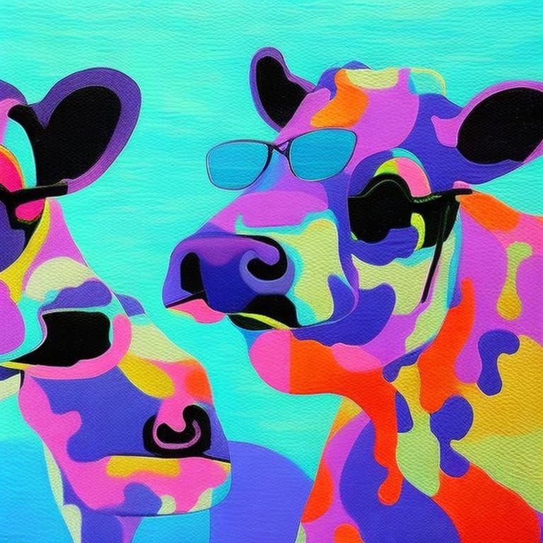 Cool Cows - AI Generated Artwork - NightCafe Creator