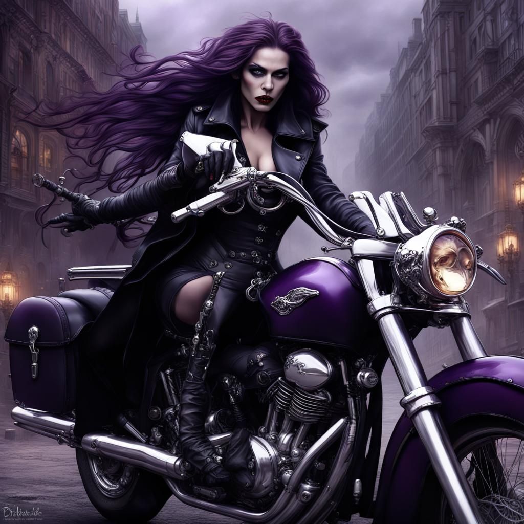 gothic, woman, witch, vampire, beautiful, tempting, alluring, riding a ...