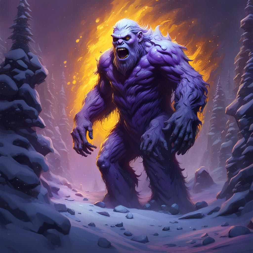 Terrifying abominable snowman - AI Generated Artwork - NightCafe Creator