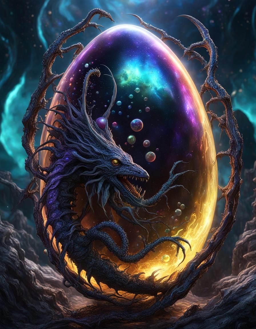 Xeno-exobiologist Dragon Egg - AI Generated Artwork - NightCafe Creator