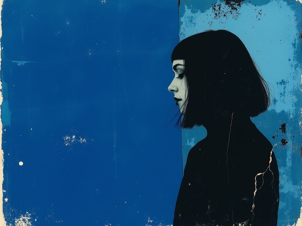 A Melancholic Blues Scene in Cinematic Film Style - AI Art