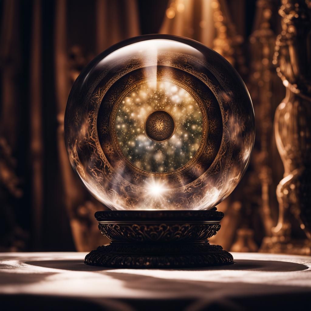 Crystal ball with cosmos - AI Generated Artwork - NightCafe Creator