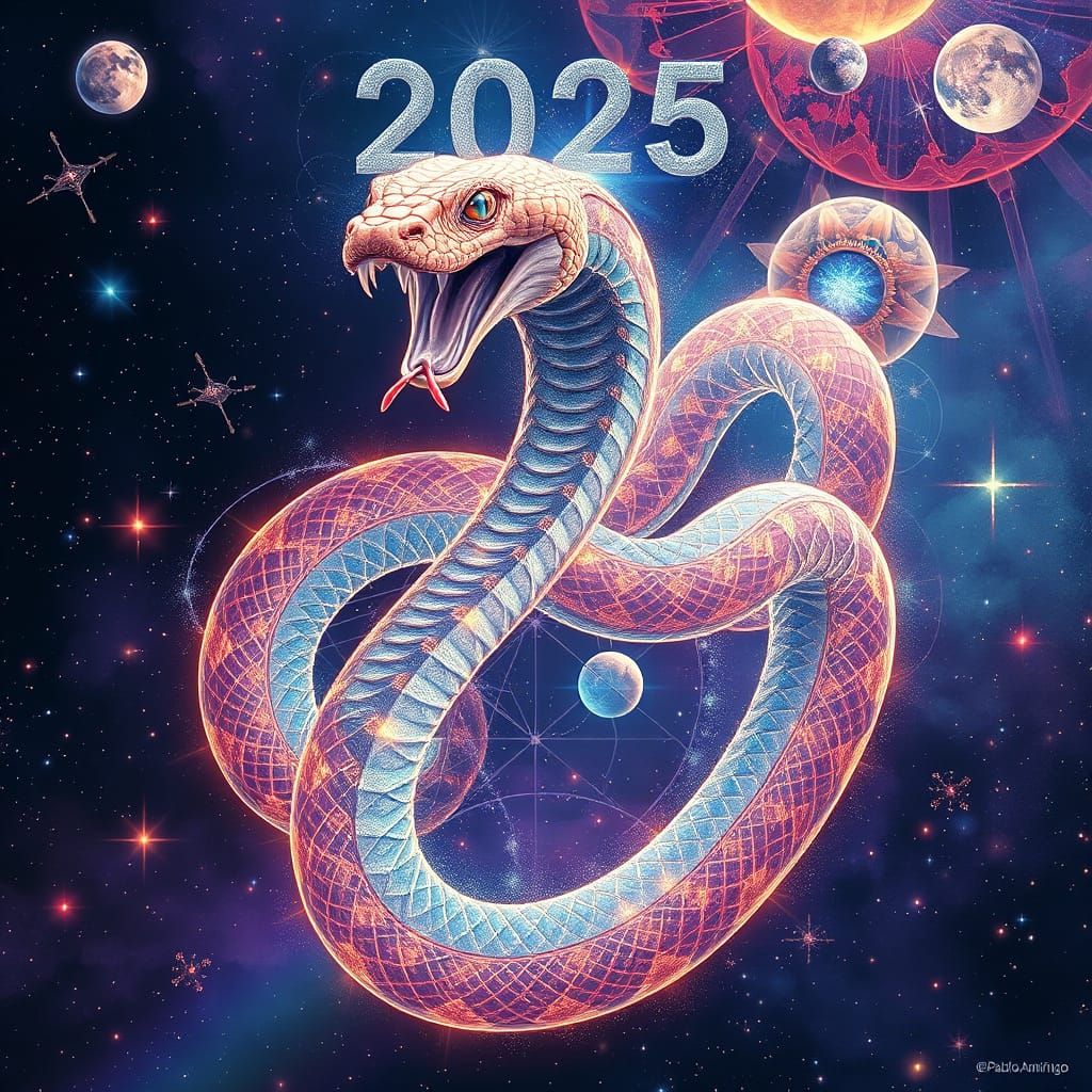 year of the snake 2025 - Cosmic Astral Vortex in Holographi...