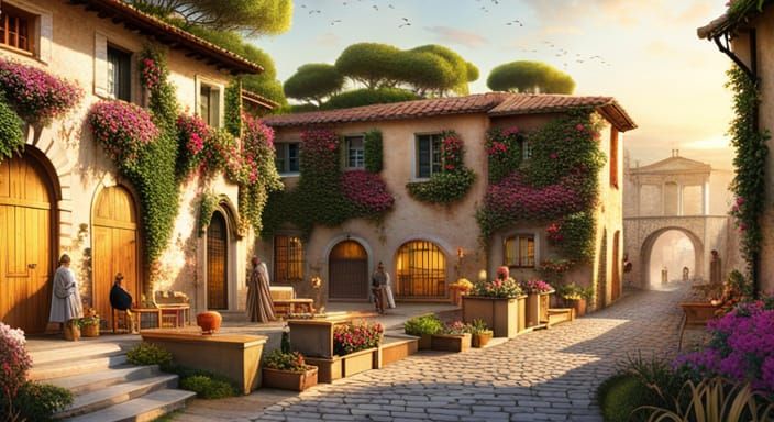 Artificial reconstruction of the ancient city of Rome. - AI Generated ...