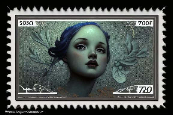 Postage Stamp 05 - AI Generated Artwork - NightCafe Creator