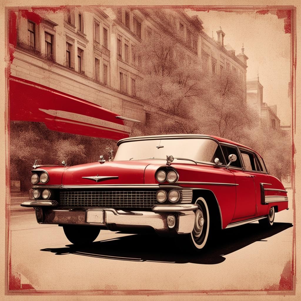 Red Motorcade - AI Generated Artwork - NightCafe Creator