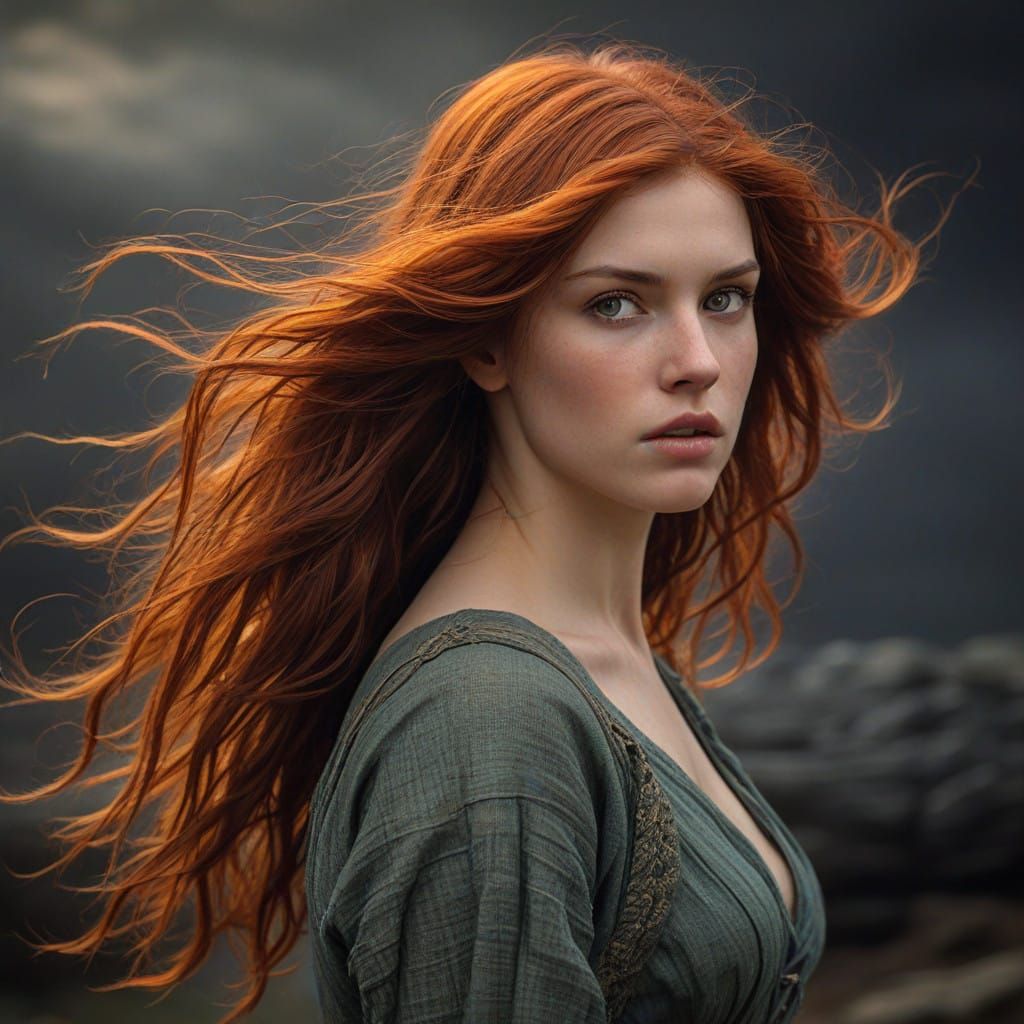 Mad Jenny - Fiery Redhead Warrior Stands Tall in Turbulent W...