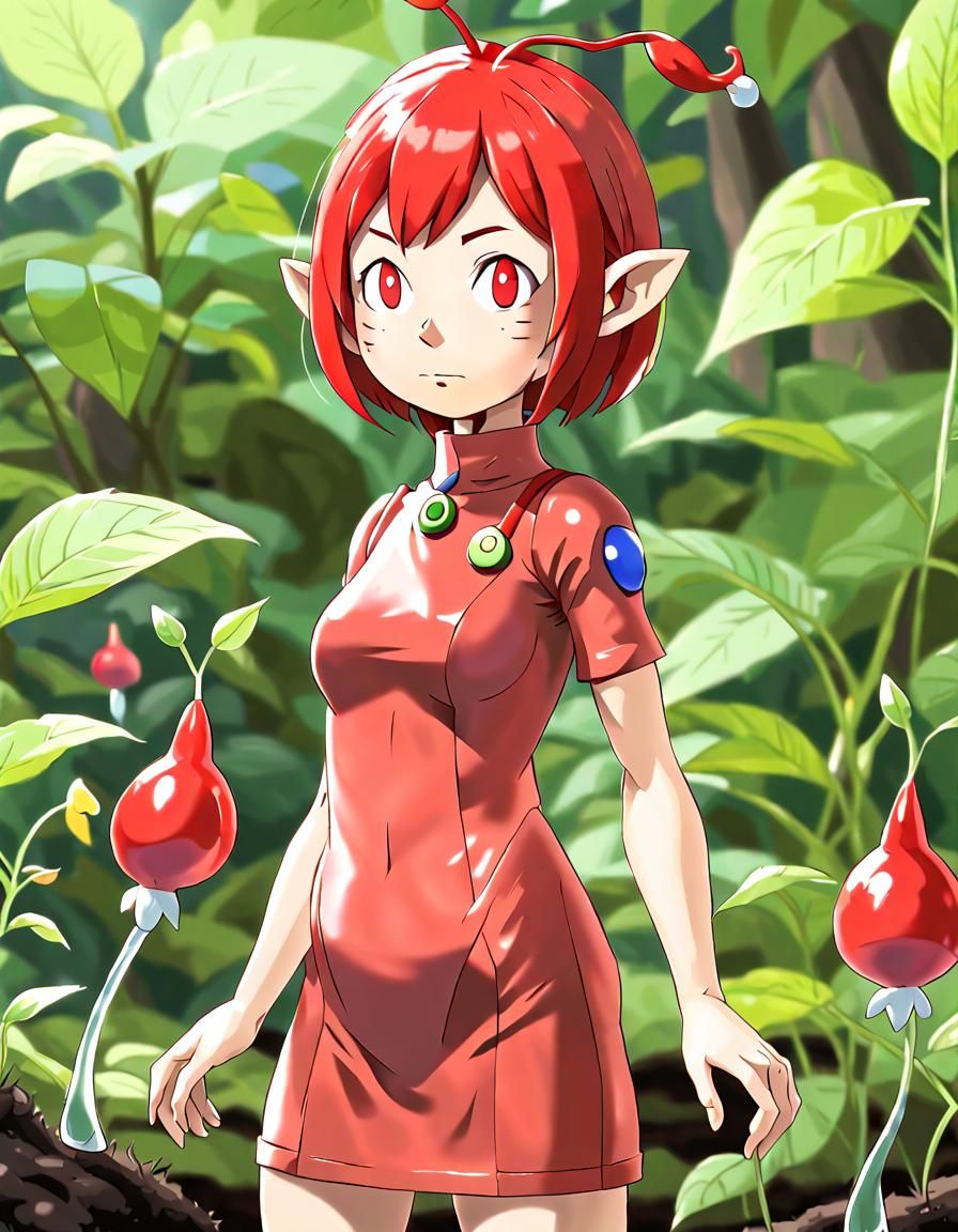 Red Pikmin as an Adult Human Woman - AI Generated Artwork - NightCafe ...
