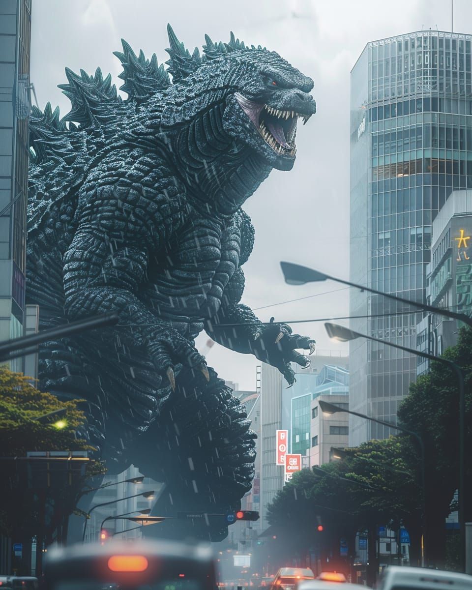 Godzilla On a Rampage - AI Generated Artwork - NightCafe Creator