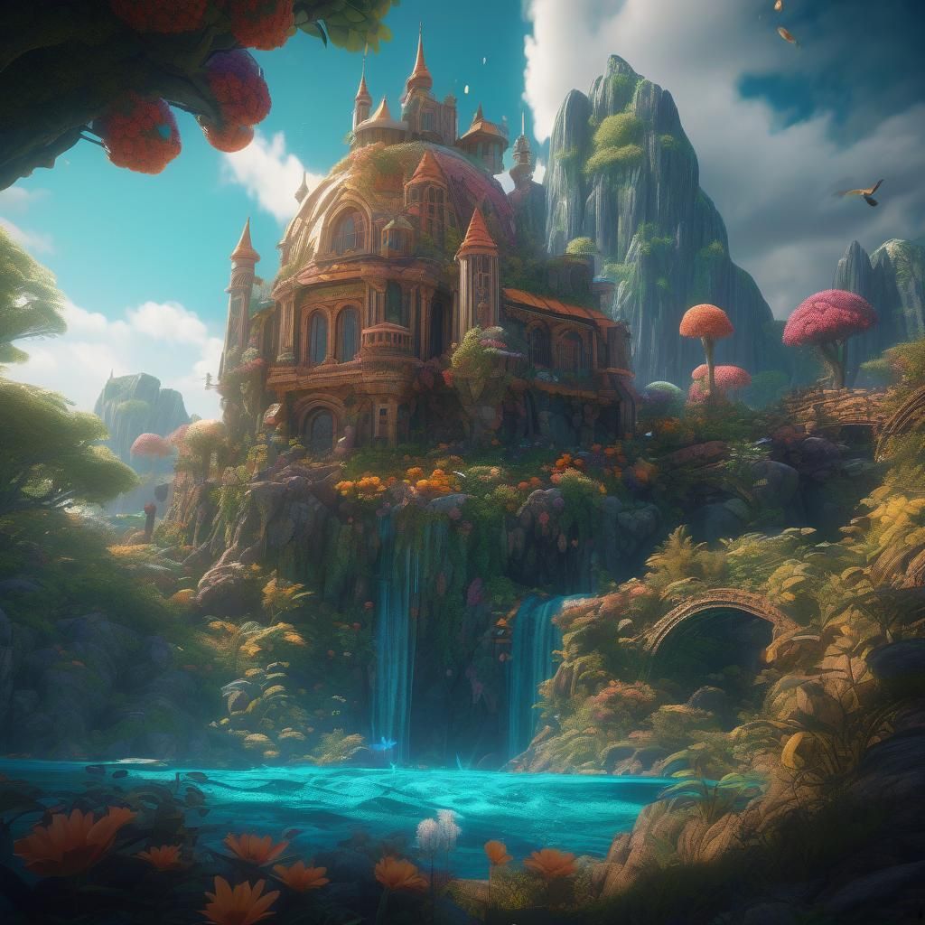 Strange castle - AI Generated Artwork - NightCafe Creator