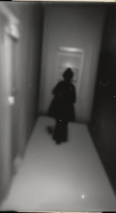 CCTV footage wicked shadow demons hiding in a dark room - AI Generated ...