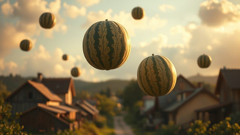A town where watermelons fall from the sky