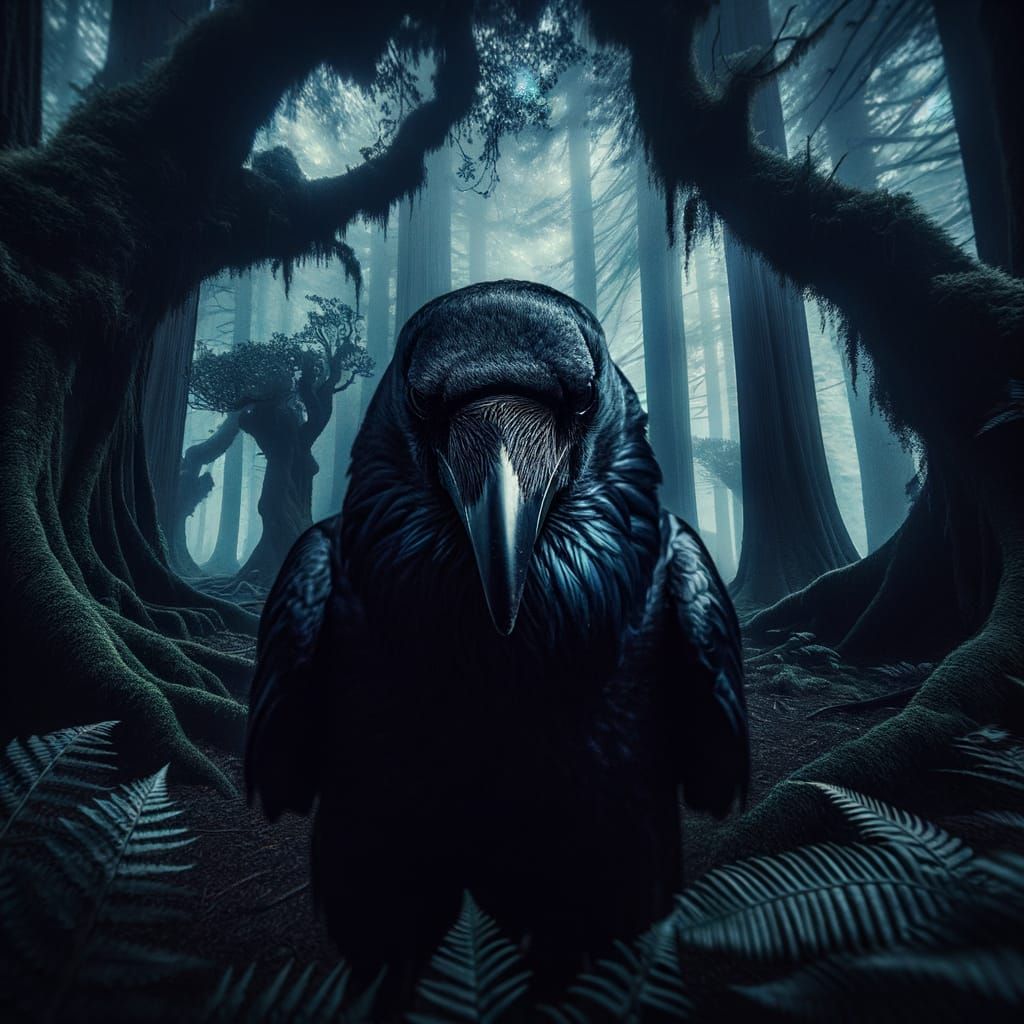 Close up of a crow - AI Generated Artwork - NightCafe Creator