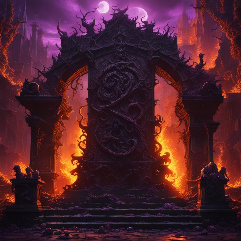 dark and gloomy scene of hell - AI Generated Artwork - NightCafe Creator
