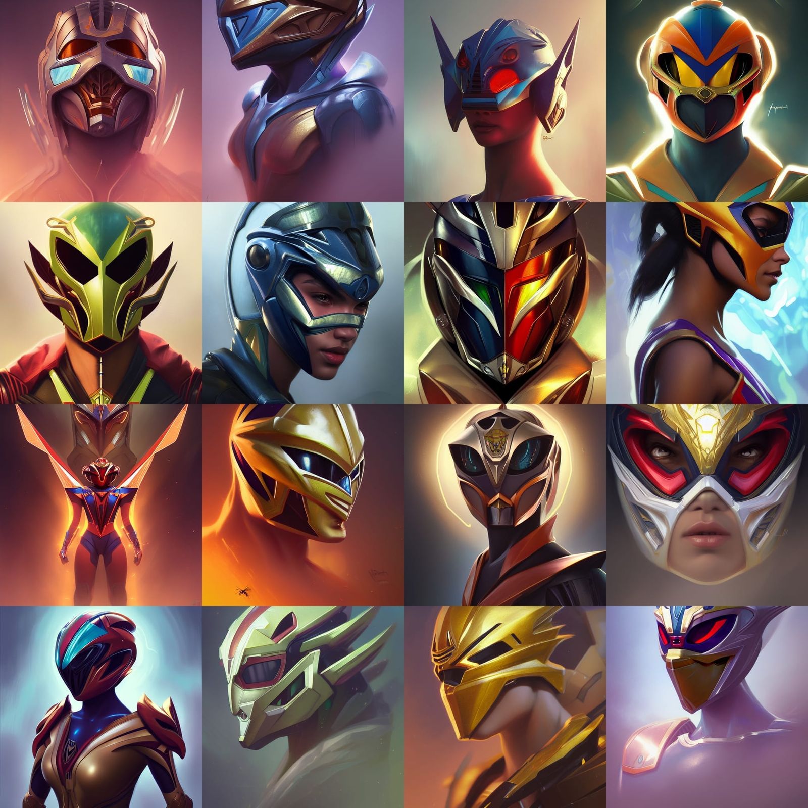 Insect Power Ranger head and shoulders portrait, 8k resolution concept ...